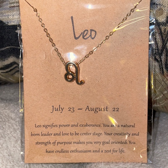 Jewelry | Leo Zodiac Sign Necklace Gold 16 Chain | Poshmark